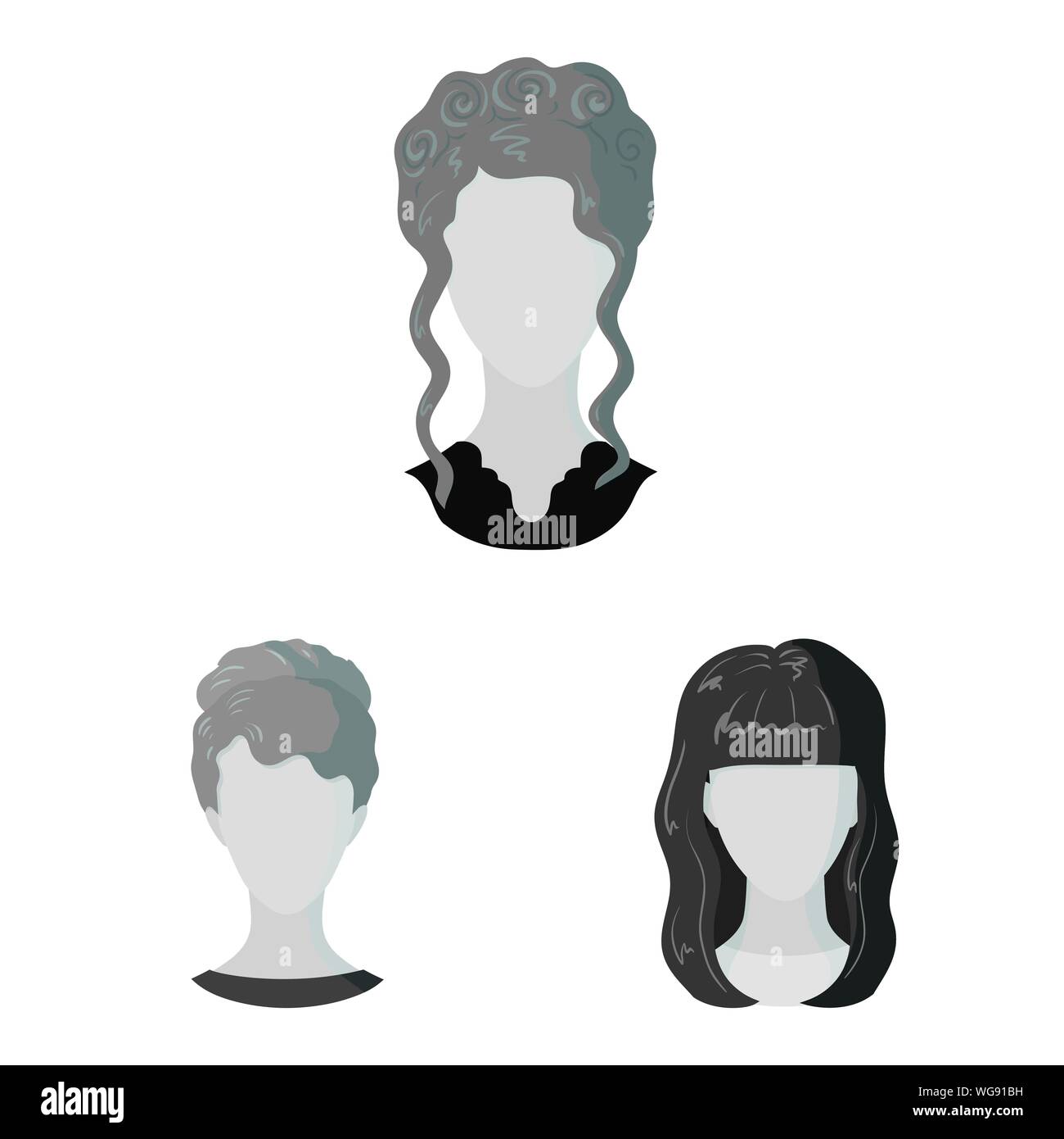 Vector illustration of character and profile logo. Collection of ...