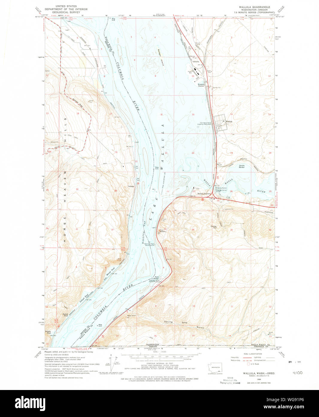 Map of wallula washington hi-res stock photography and images - Alamy