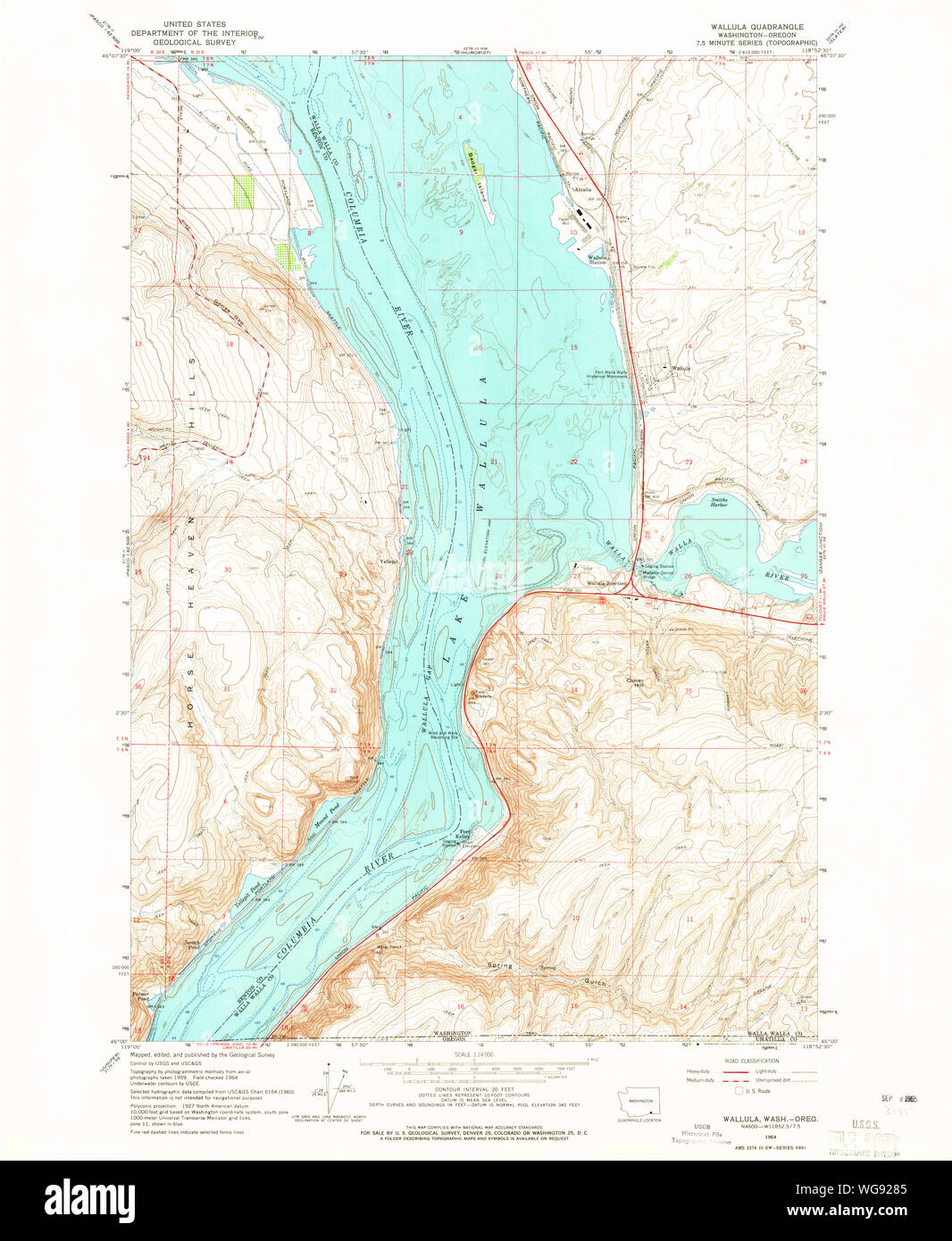 Wallula washington map hi-res stock photography and images - Alamy