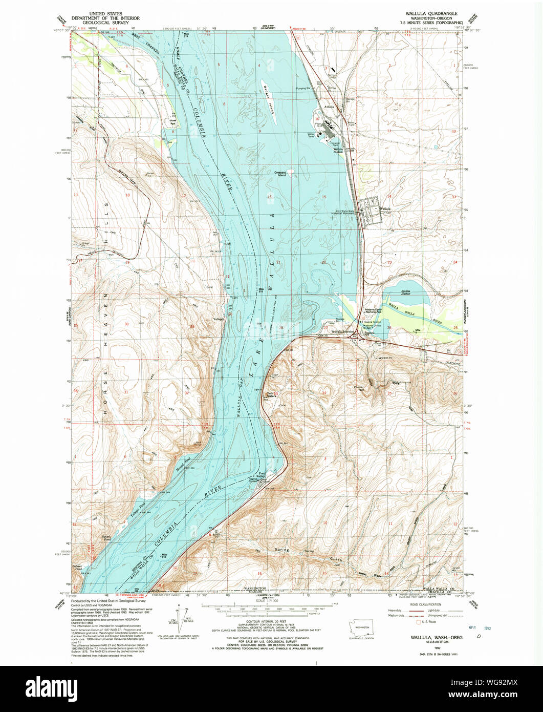 Map of wallula hi-res stock photography and images - Alamy