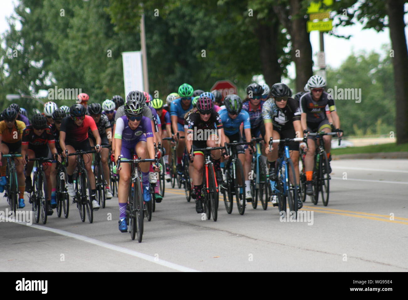 Cycling on the Midwest circuit Stock Photo - Alamy