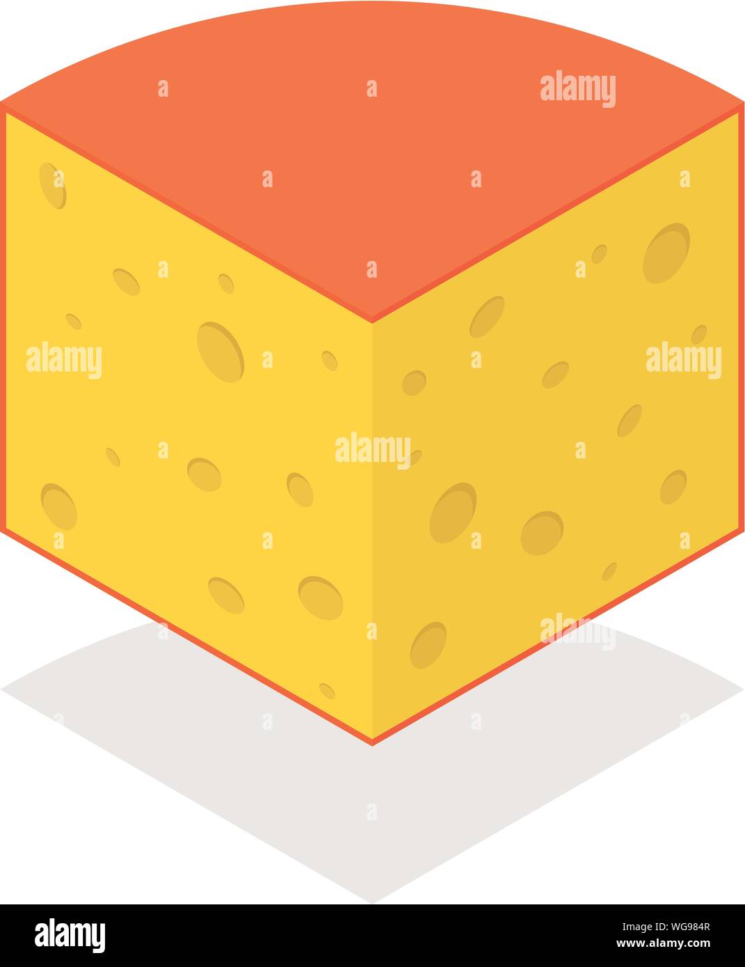 isometric cheese icon with shadow Stock Vector Image & Art - Alamy