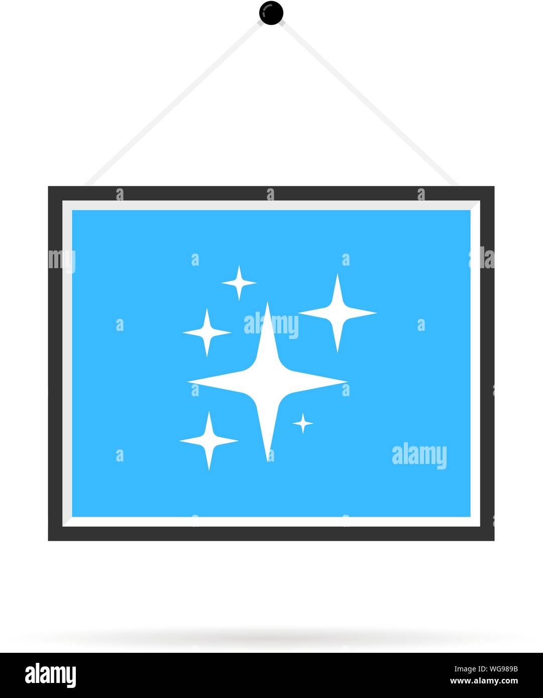 abstract clean sparkle in frame on the wall Stock Vector Image & Art ...