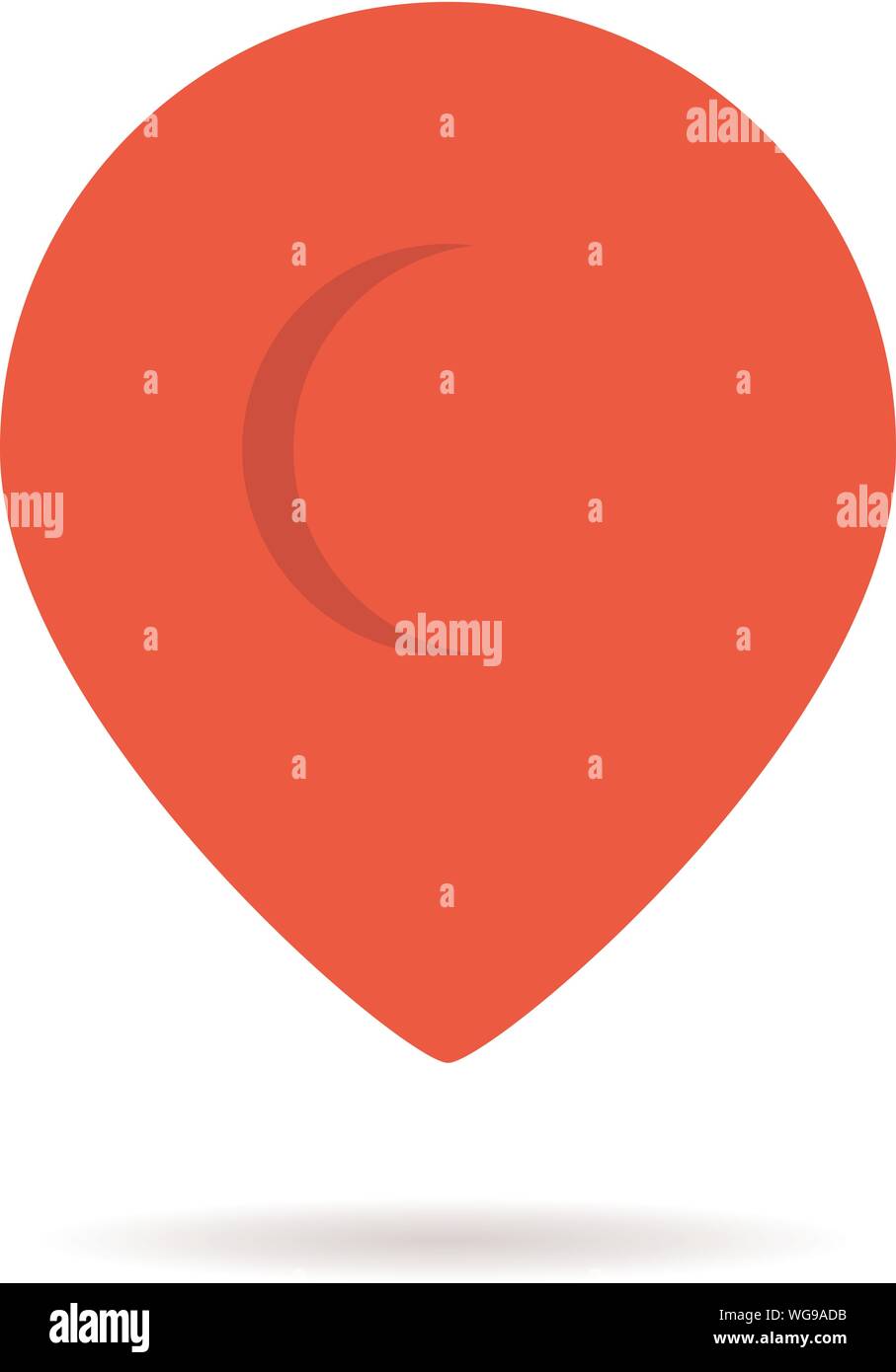 red abstract geotag or map pin icon Stock Vector Image & Art - Alamy