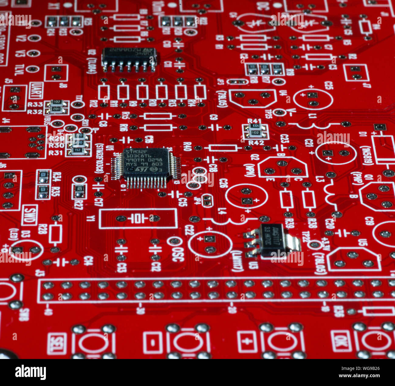 Electrical components and PCB Stock Photo - Alamy
