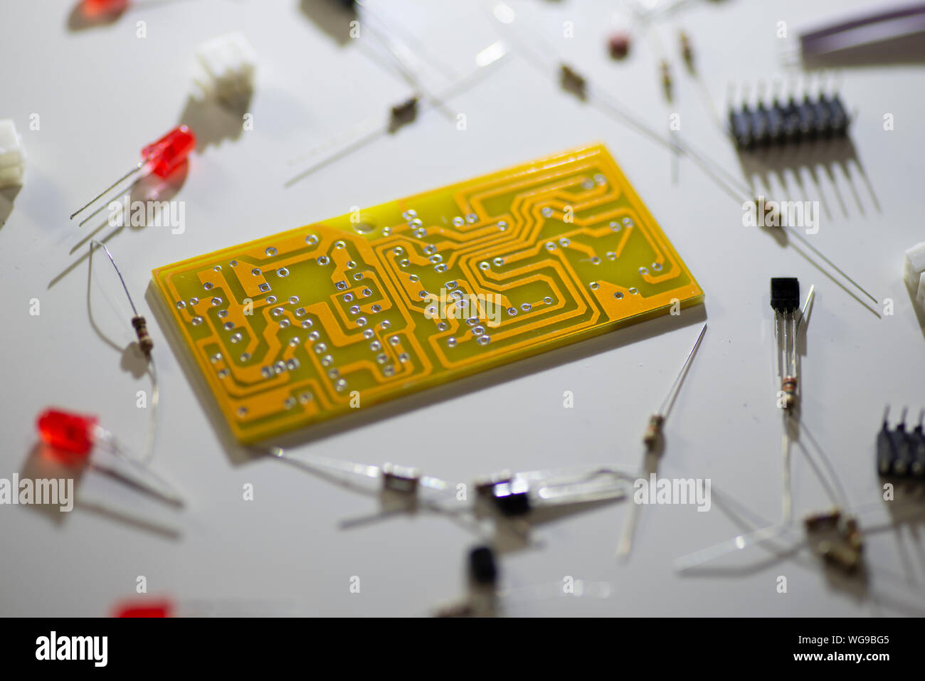 Electrical components and PCB Stock Photo - Alamy