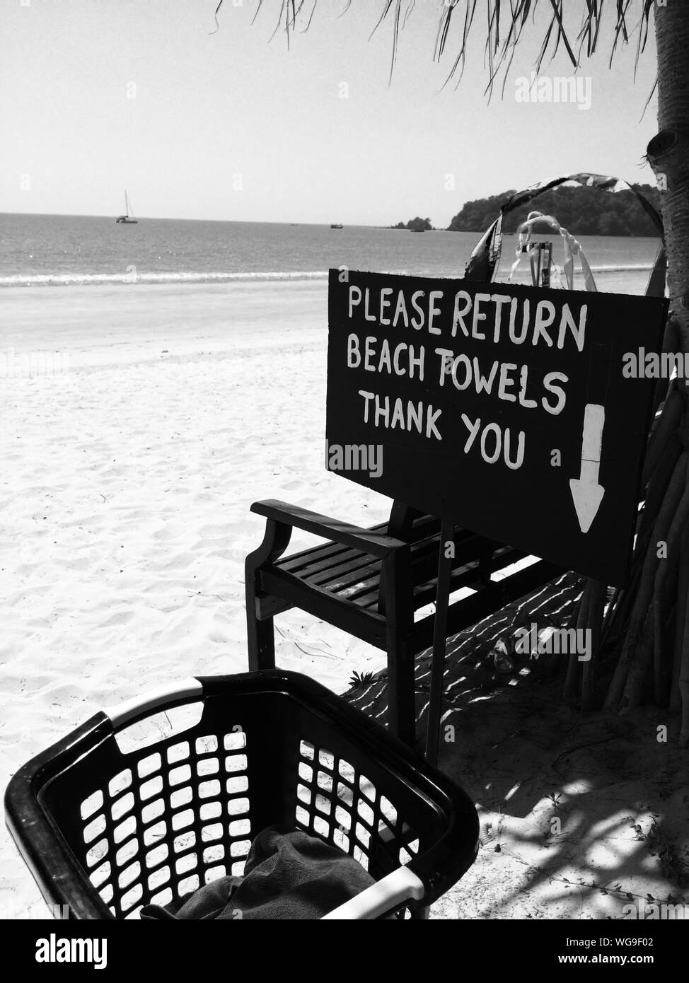 Chair with sign hi-res stock photography and images - Alamy