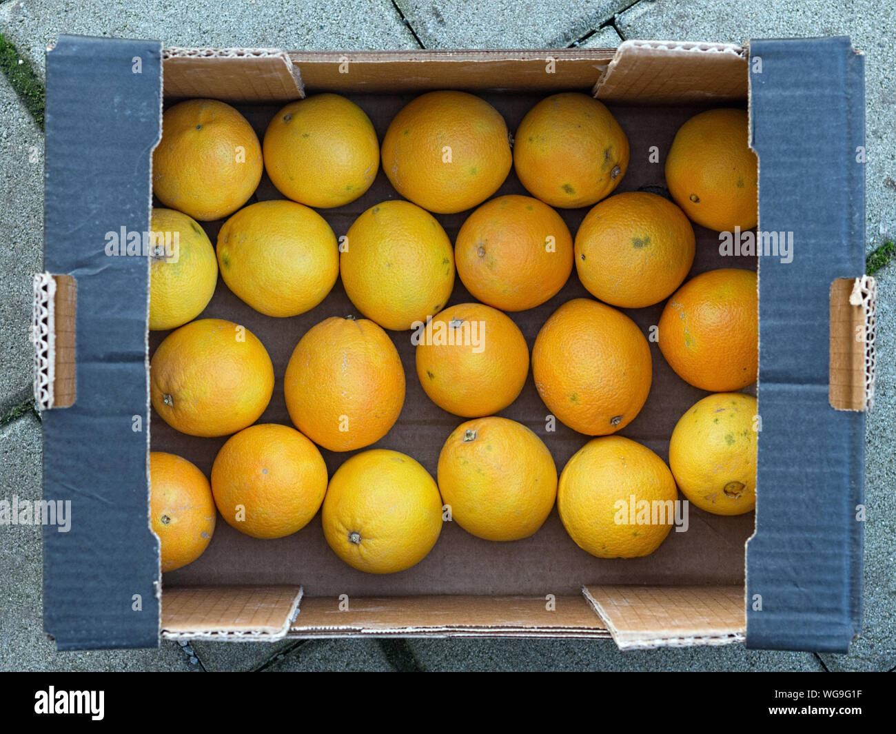 Oranges in cardboard hi-res stock photography and images - Alamy