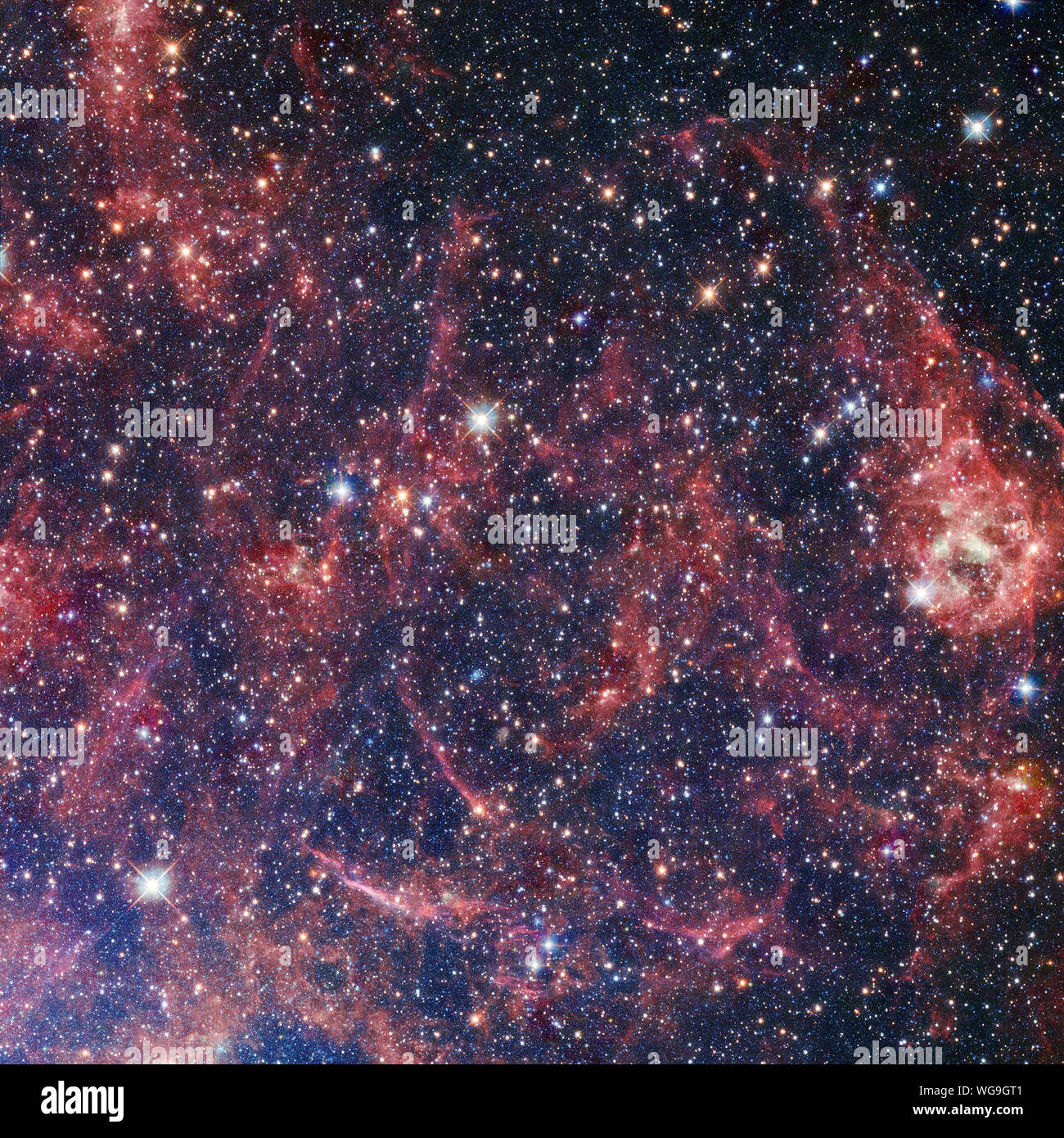 Universe scene with planets, stars and galaxies in outer space ...