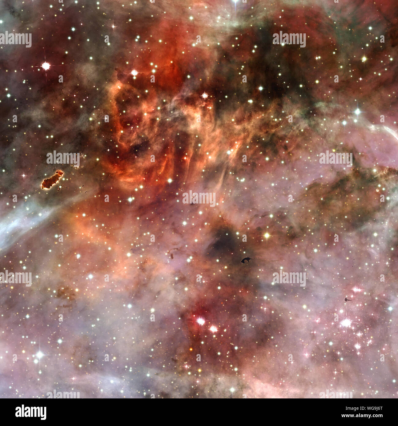 Nebula, starfield, cluster of stars in outer space. Beauty of endless ...