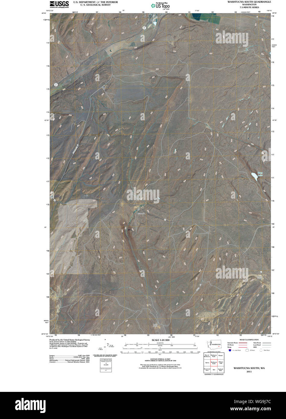 Washtucna map hi-res stock photography and images - Alamy