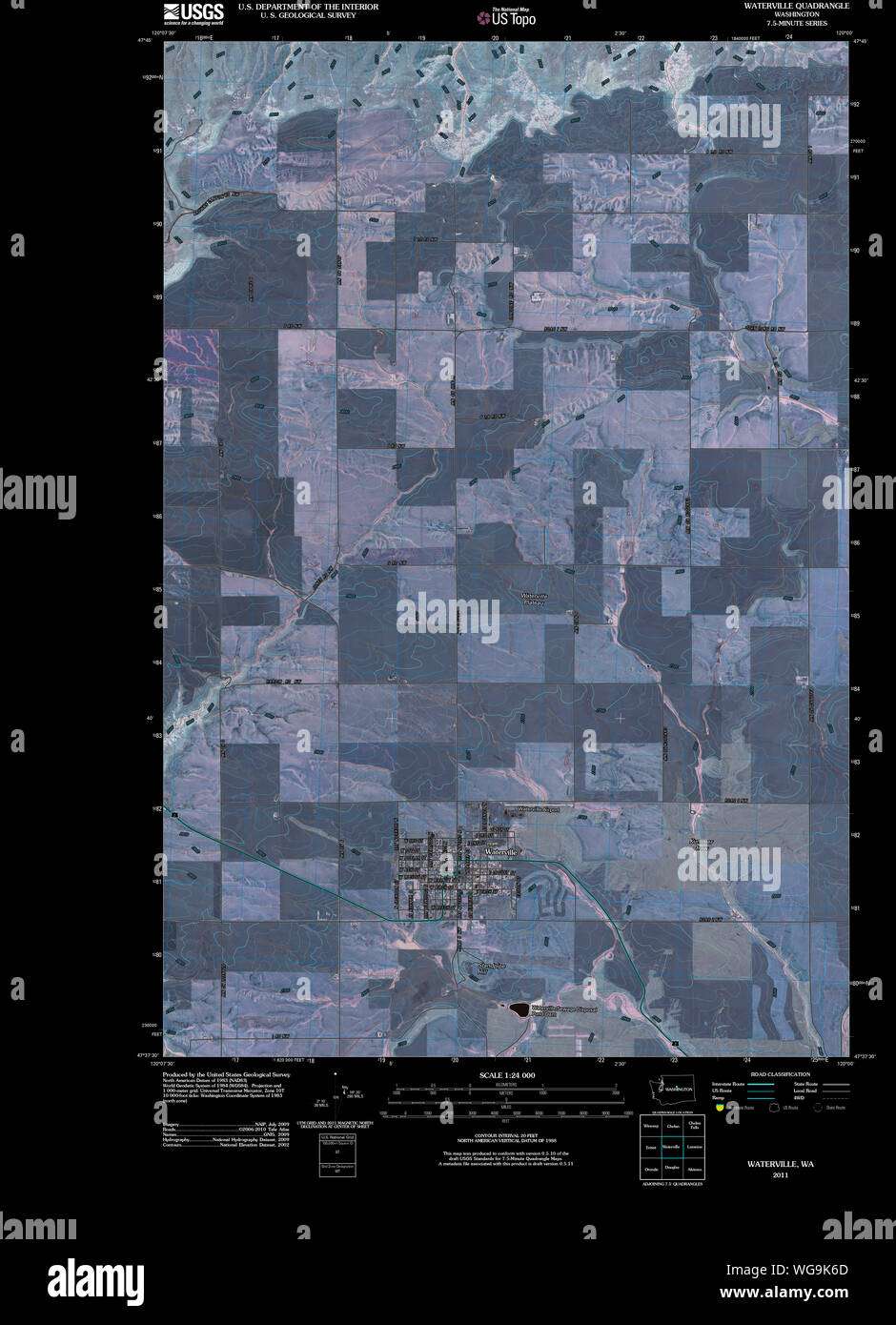 Map of waterville washington hi-res stock photography and images - Alamy