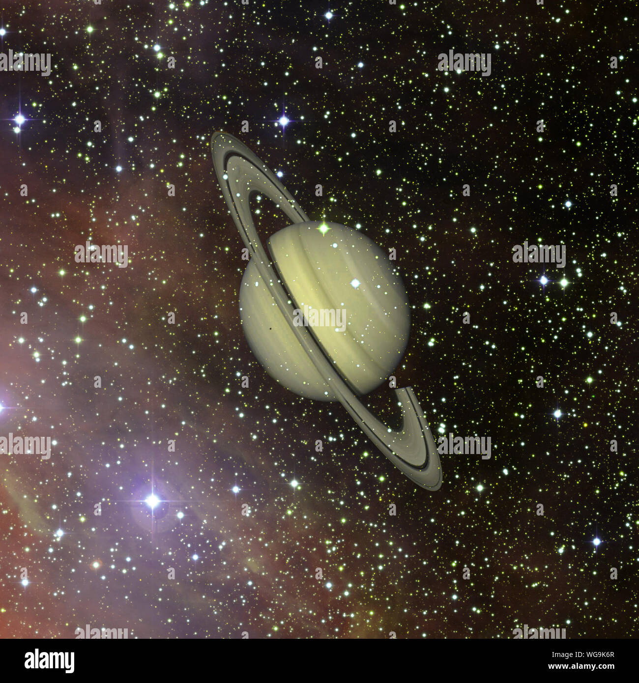 Saturn. Incredibly beautiful planets, galaxies, dark and cold beauty of ...