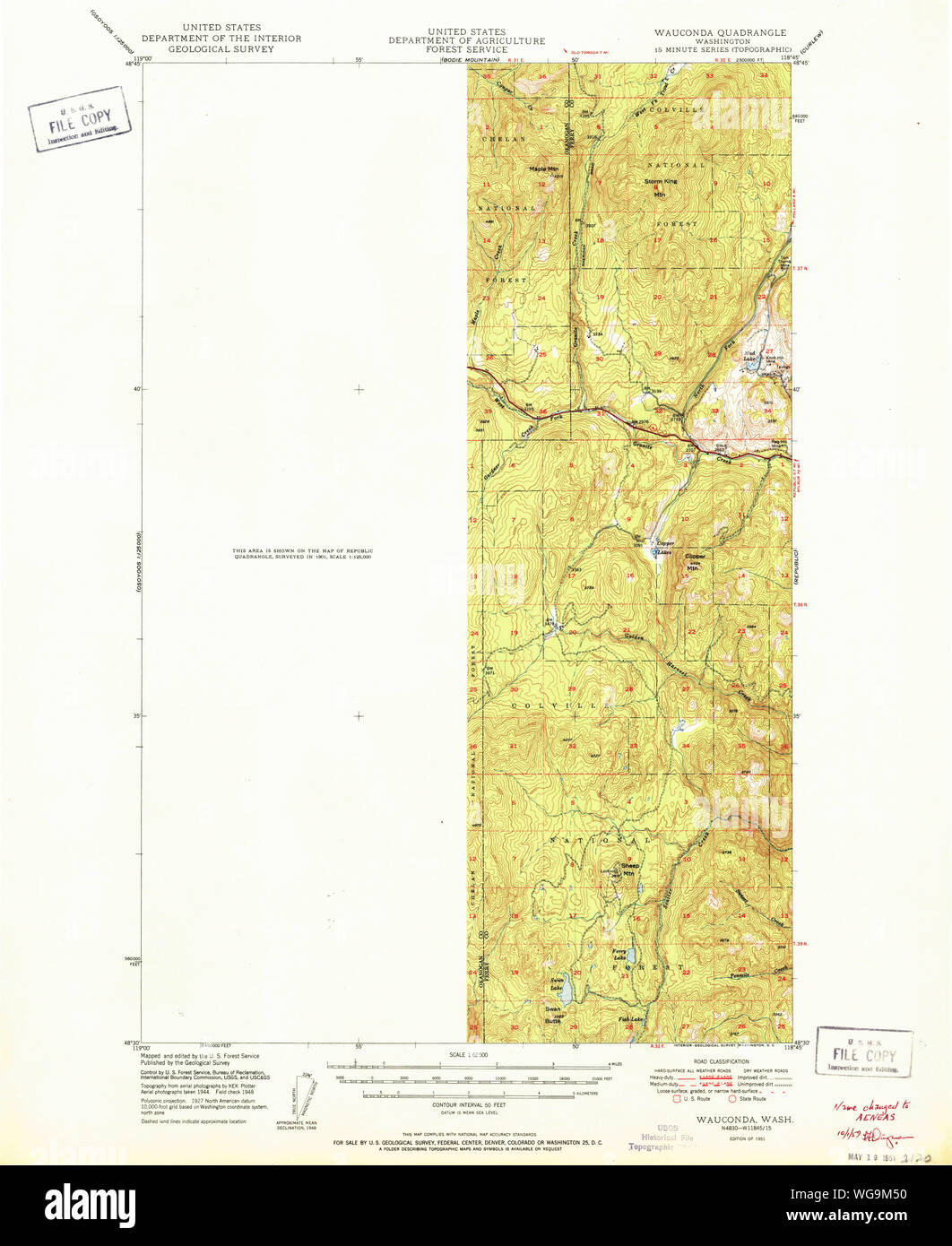 Wauconda washington map hi-res stock photography and images - Alamy