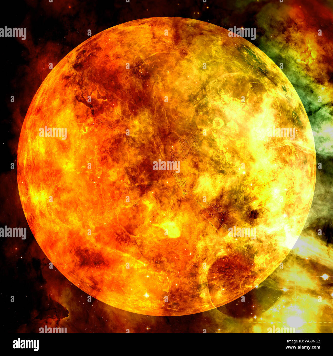 Planet Venus. Cosmos art. Elements of this image furnished by NASA ...
