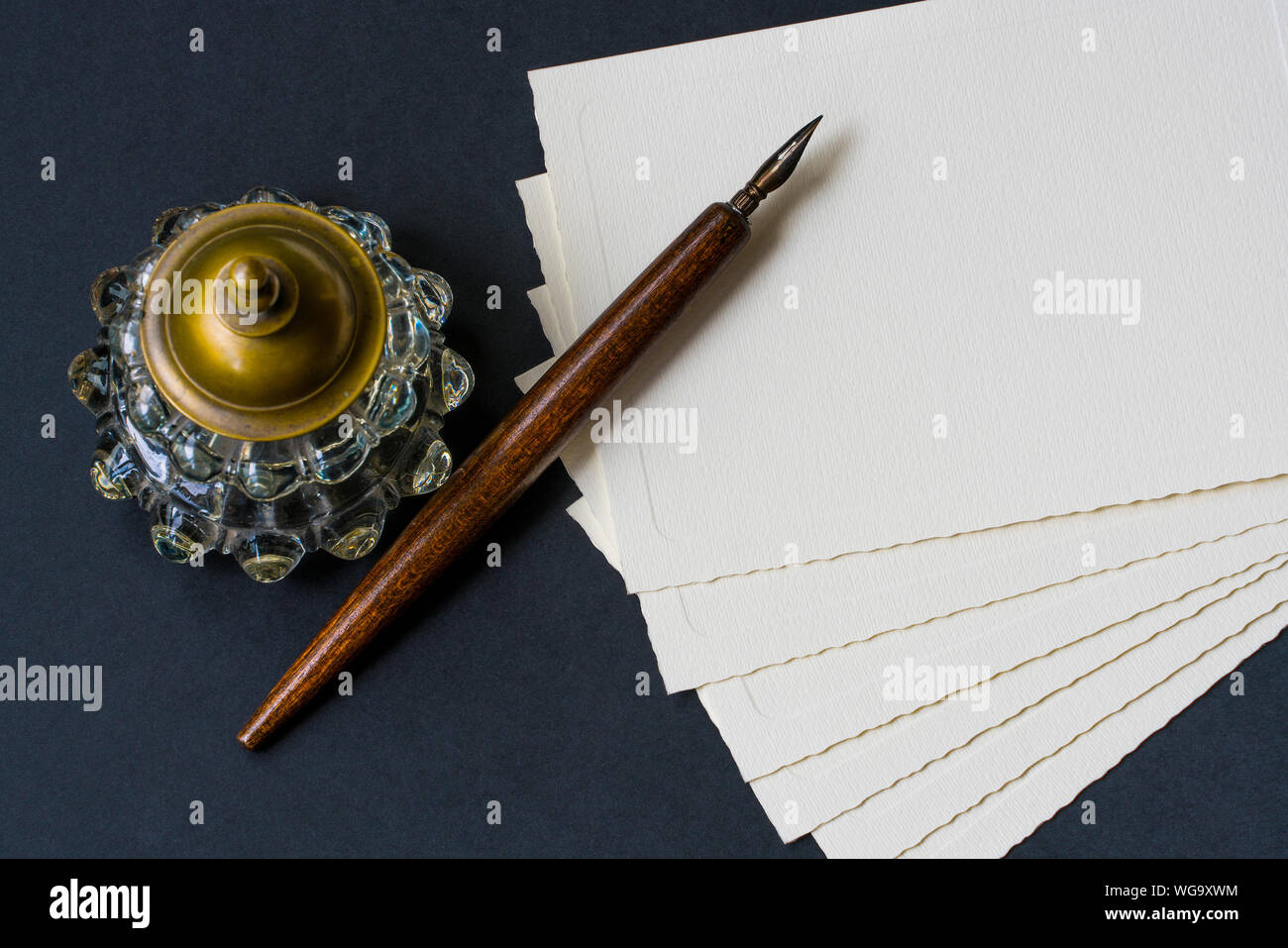 Old fountain pen old paper antique hi-res stock photography and images ...