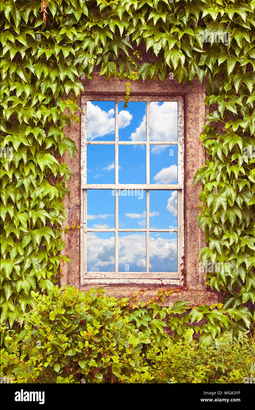 Cloudy sky view from the window - freedom concept image Stock Photo - Alamy