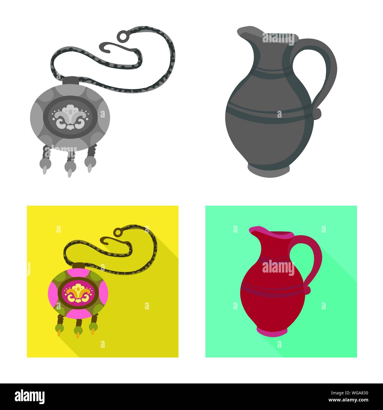 Vector illustration of culture and sightseeing sign. Collection of ...