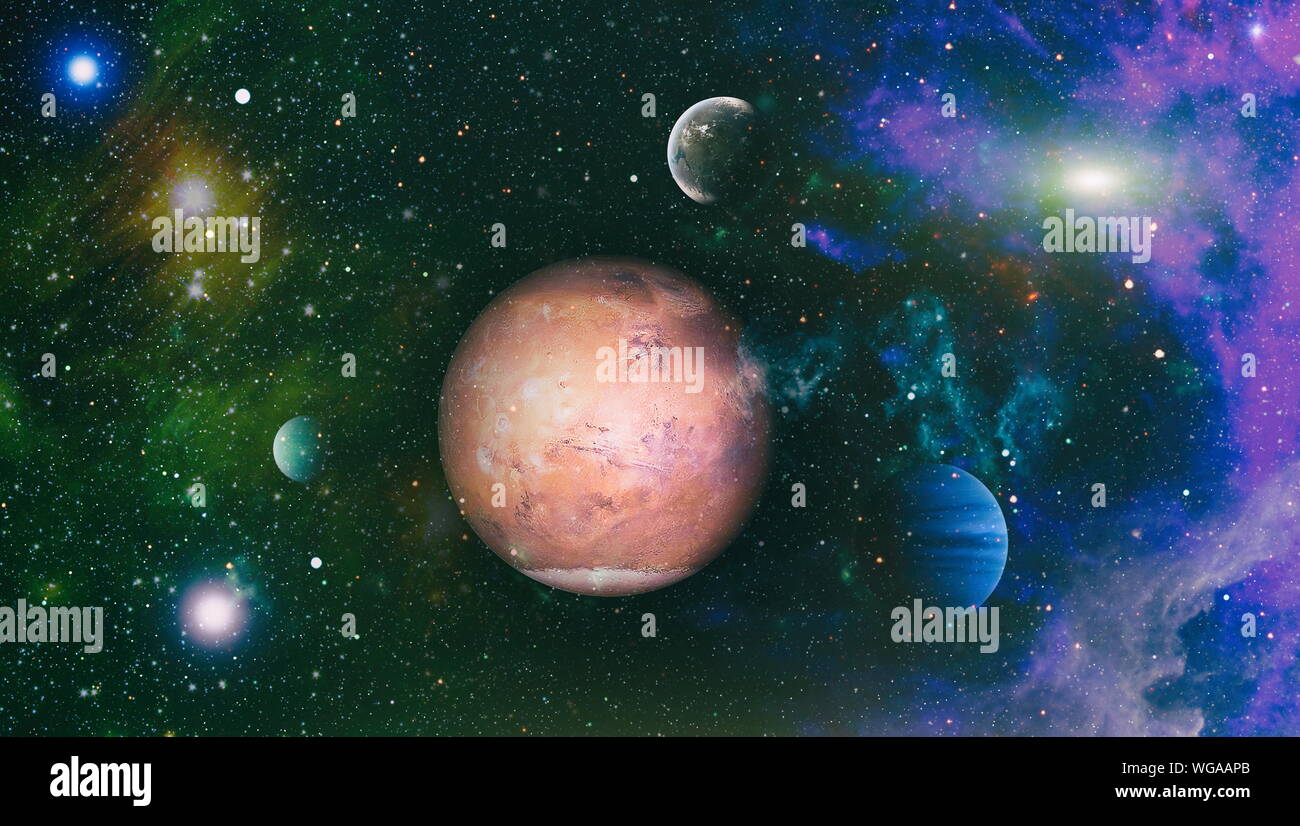 Cosmic clouds of mist on bright colorful backgrounds. Elements of this ...