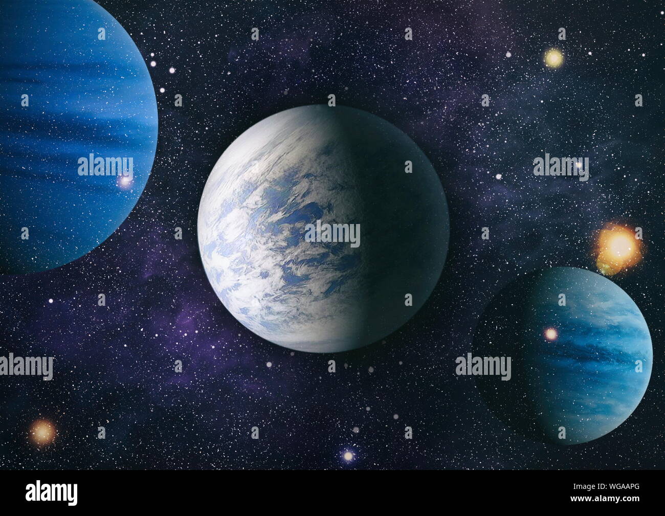 Cosmic clouds of mist on bright colorful backgrounds. Elements of this ...