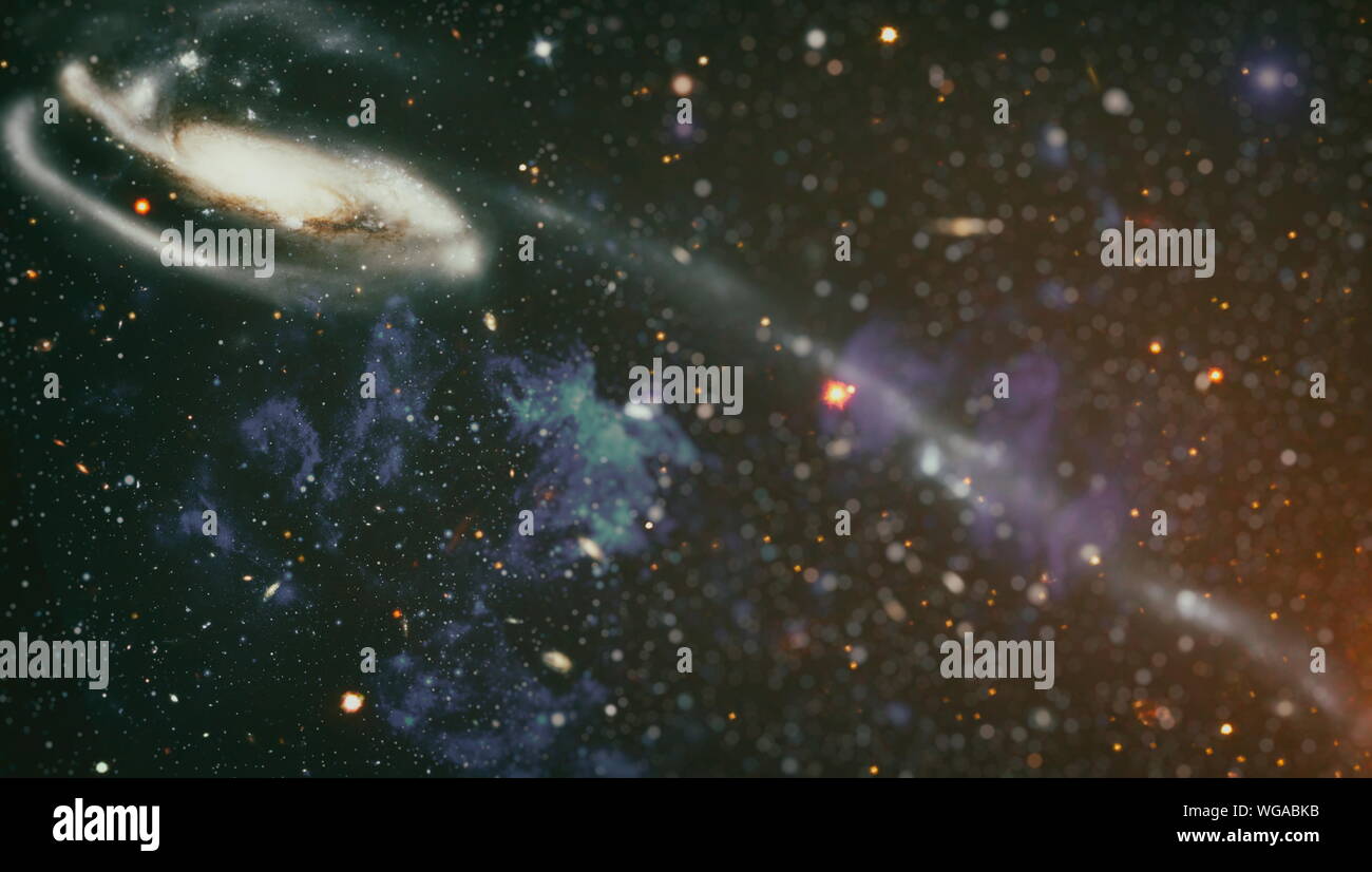 Cosmic clouds of mist on bright colorful backgrounds. Elements of this ...