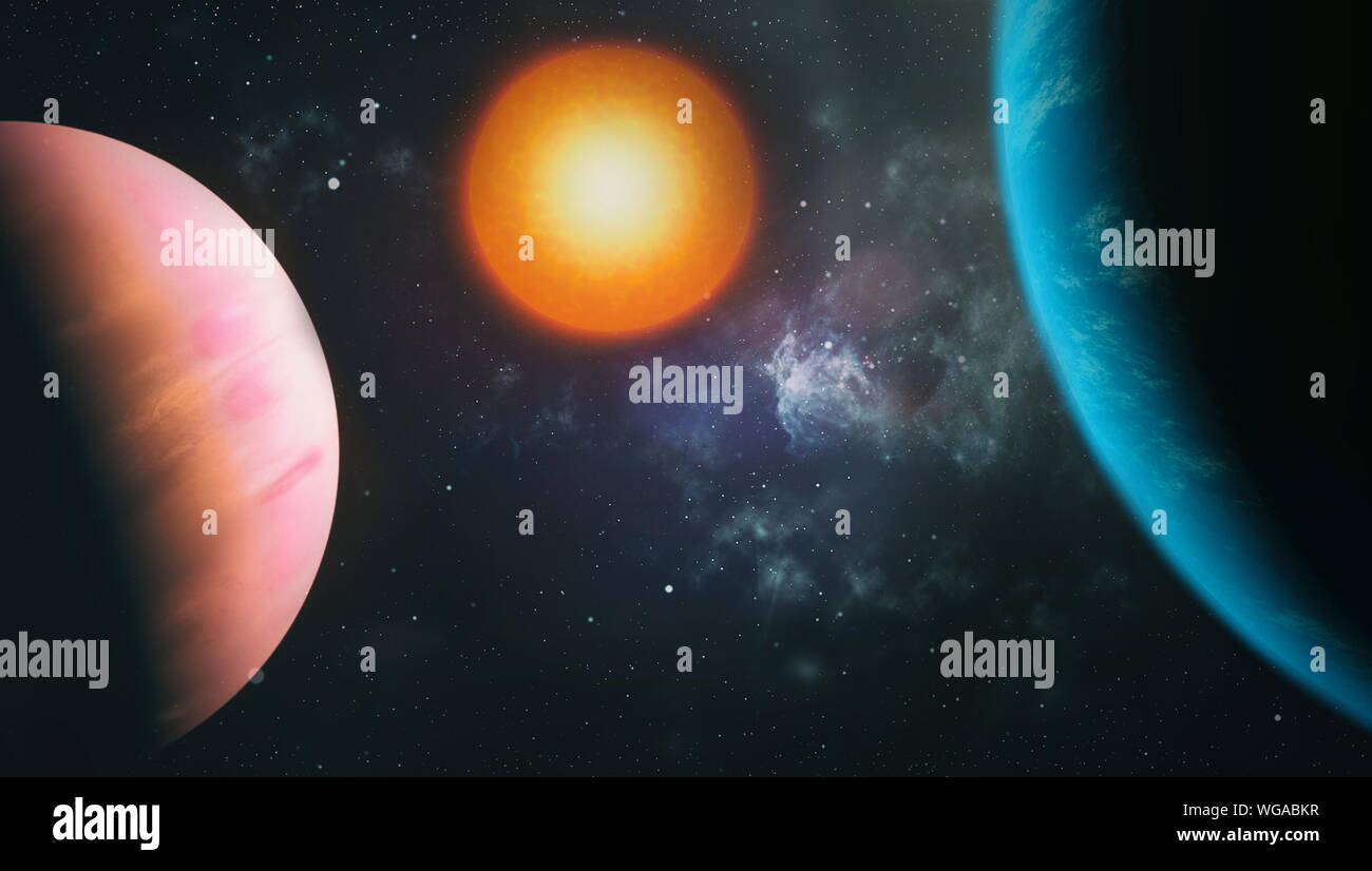 Cosmic clouds of mist on bright colorful backgrounds. Elements of this ...