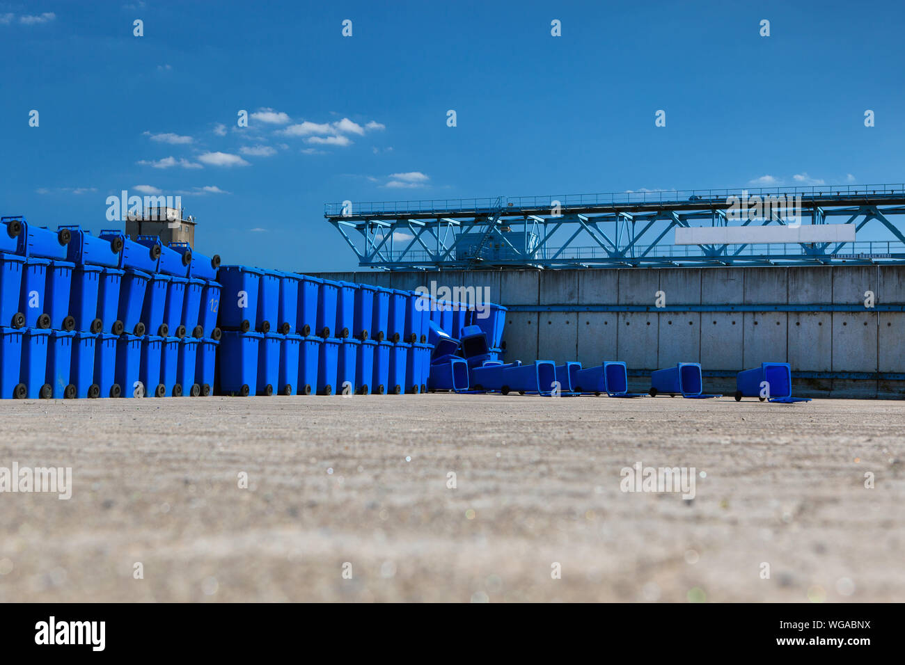 Blue garbage hi-res stock photography and images - Alamy