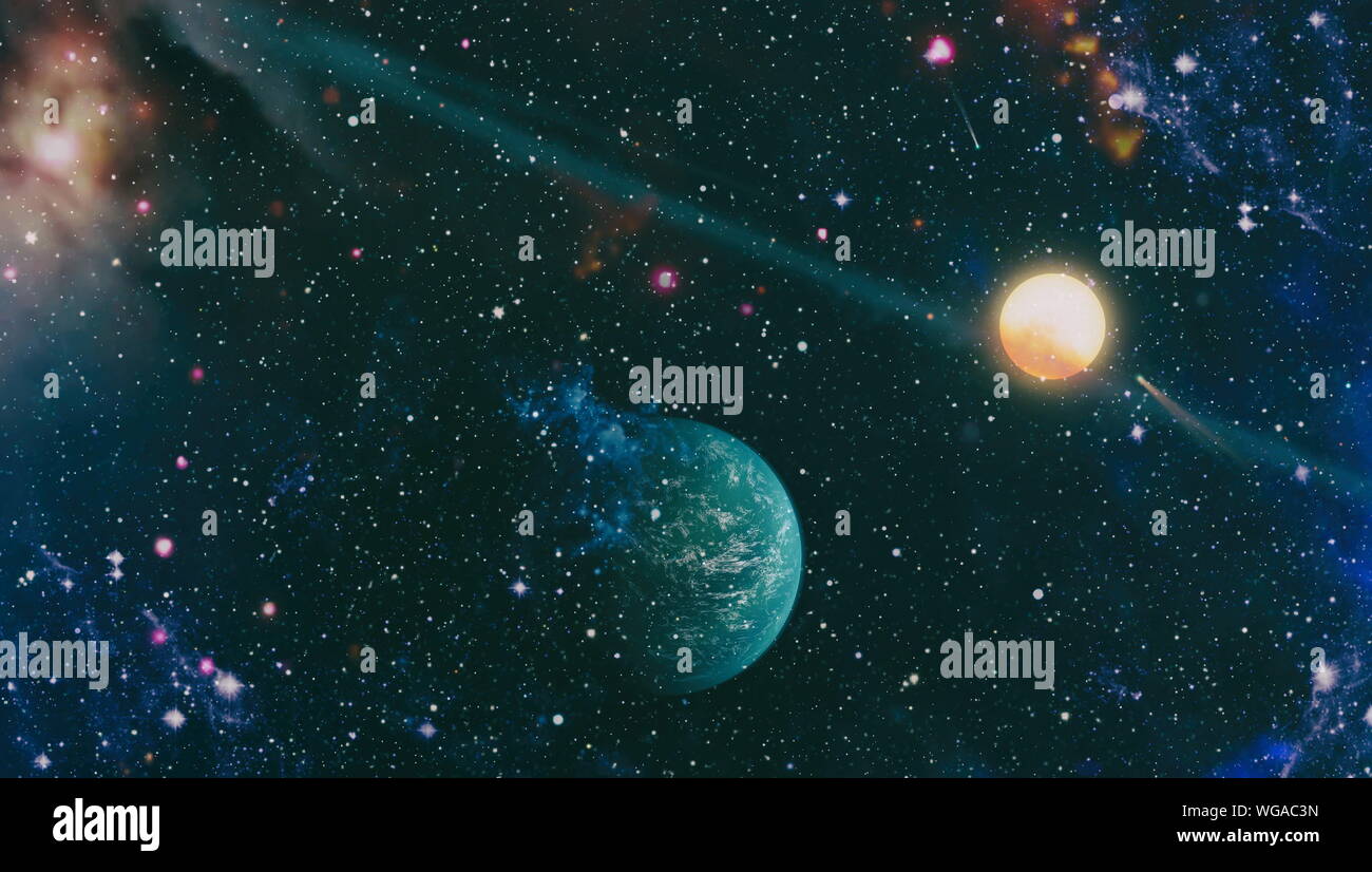 Cosmic clouds of mist on bright colorful backgrounds. Elements of this ...