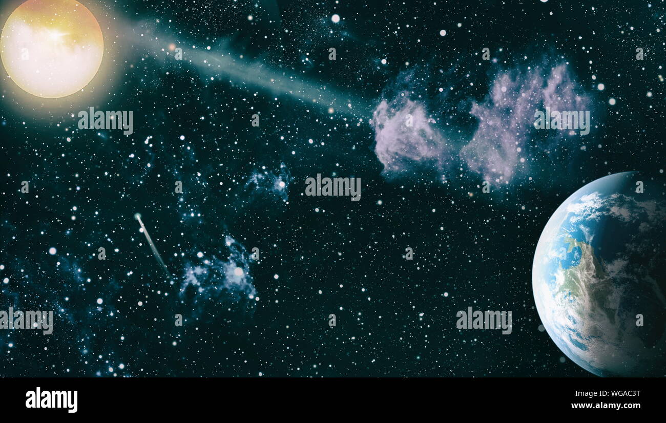 Cosmic clouds of mist on bright colorful backgrounds. Elements of this ...