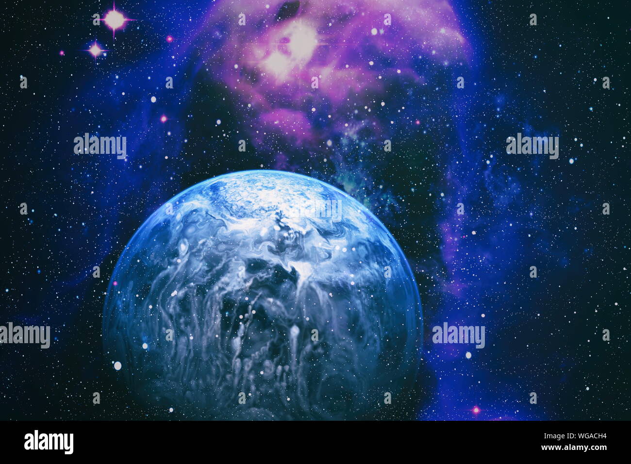 Cosmic clouds of mist on bright colorful backgrounds. Elements of this ...