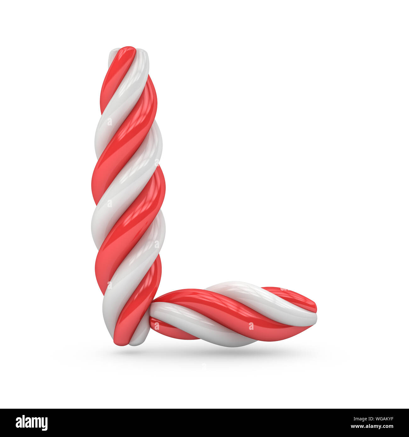 Uppercase candy and sugar font. Letter L. 3D rendering Stock Photo - Alamy