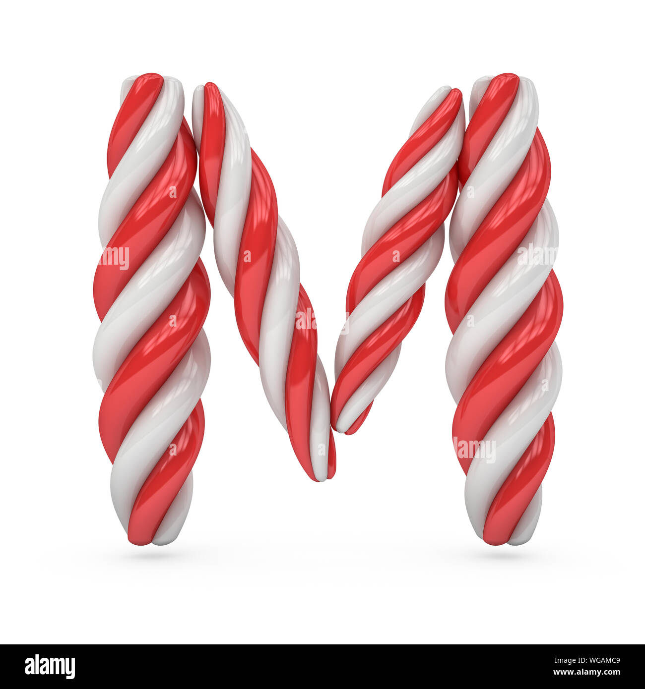 Uppercase candy and sugar font. Letter M. 3D rendering Stock Photo - Alamy