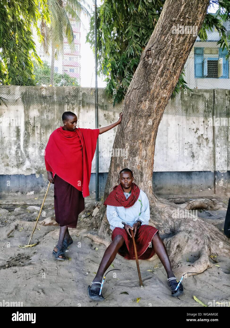 Two masai men hi-res stock photography and images - Alamy