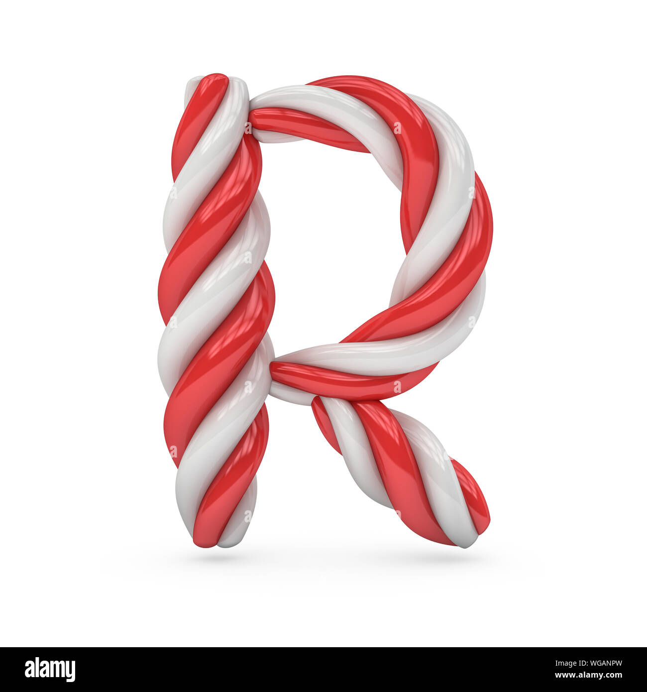 Uppercase candy and sugar font. Letter R. 3D rendering Stock Photo - Alamy