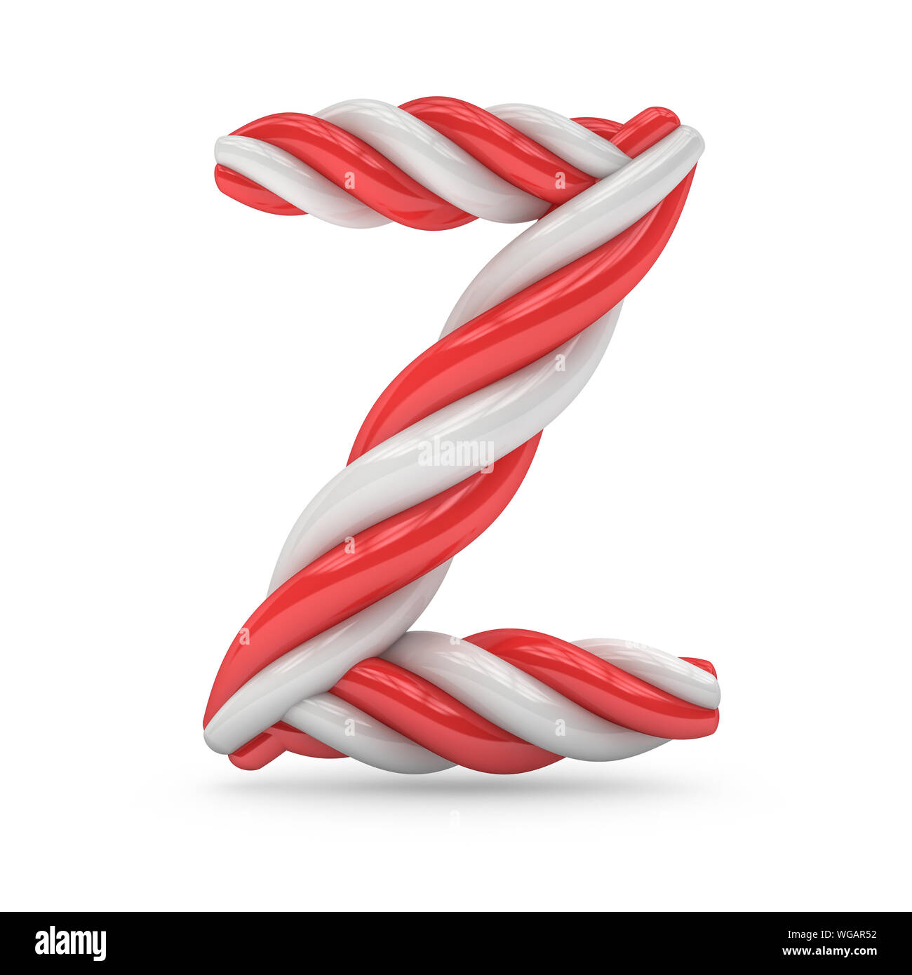 Uppercase candy and sugar font. Letter Z. 3D rendering Stock Photo - Alamy