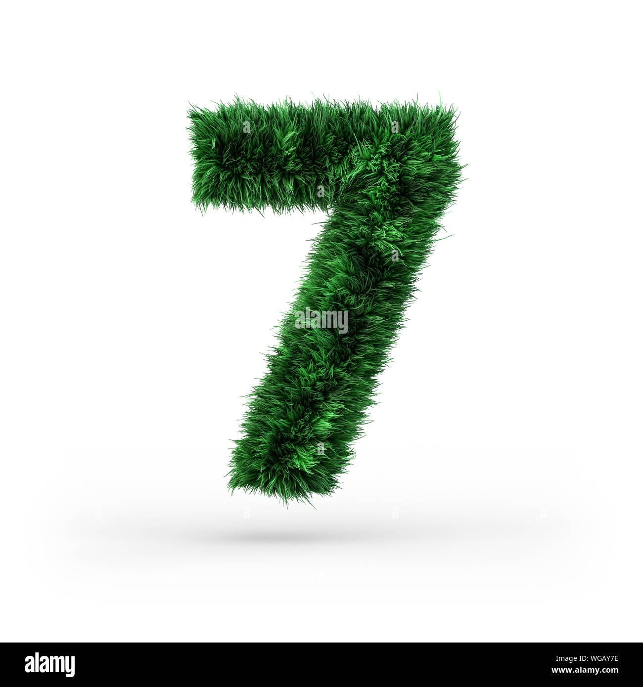 Uppercase green and ecology font. Digit seven. 3D rendering Stock Photo ...