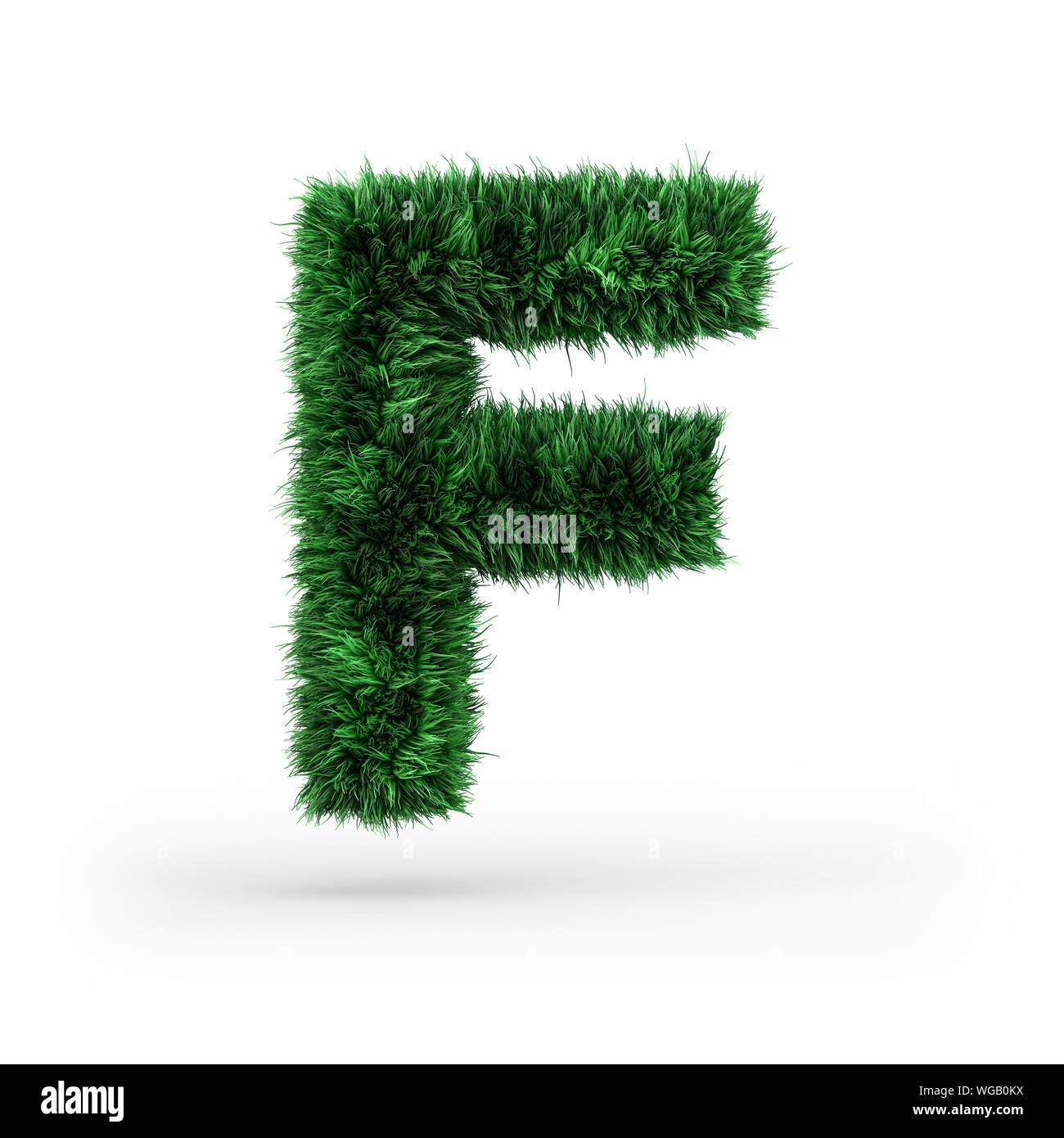 Uppercase green and ecology font. Letter F. 3D rendering Stock Photo ...