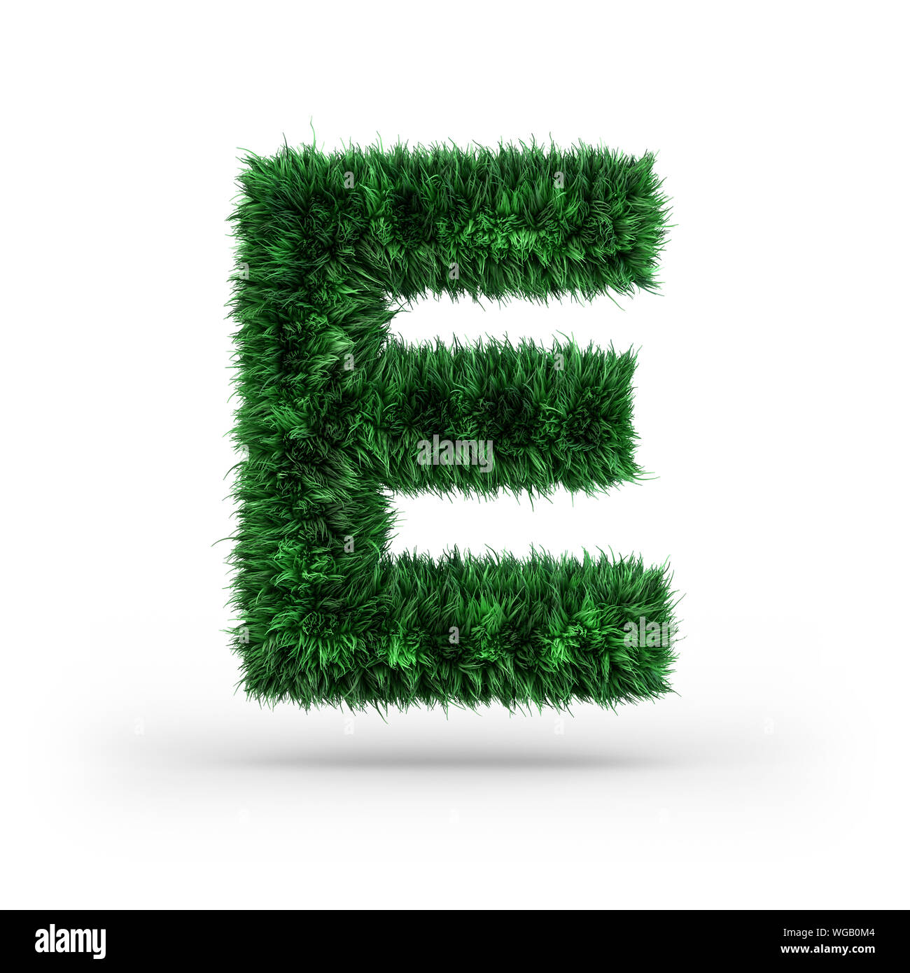 Uppercase green and ecology font. Letter E. 3D rendering Stock Photo ...