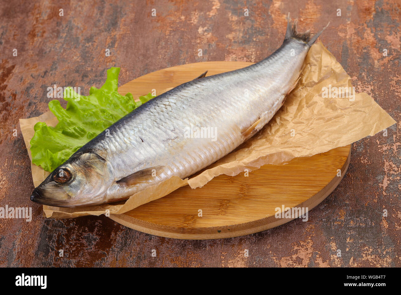 Salted herring fish ready for eat Stock Photo - Alamy