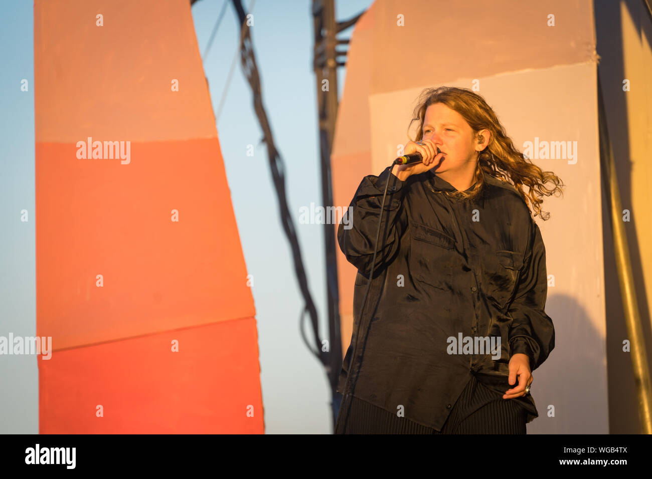 Dorset, UK. Saturday, 31 August, 2019. Kate Tempest performing at the ...