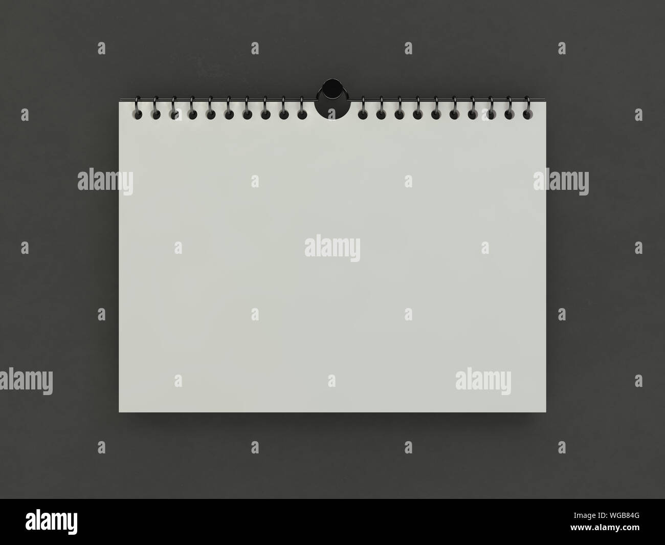 Blank design horizontal calendar template with soft shadows. 3D ...