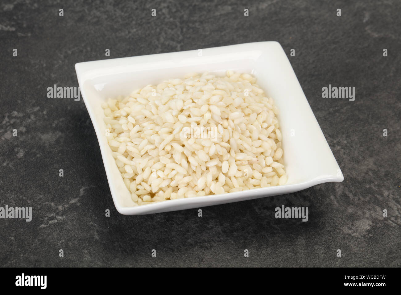 Raw Arborio rice for Italian risotto Stock Photo - Alamy