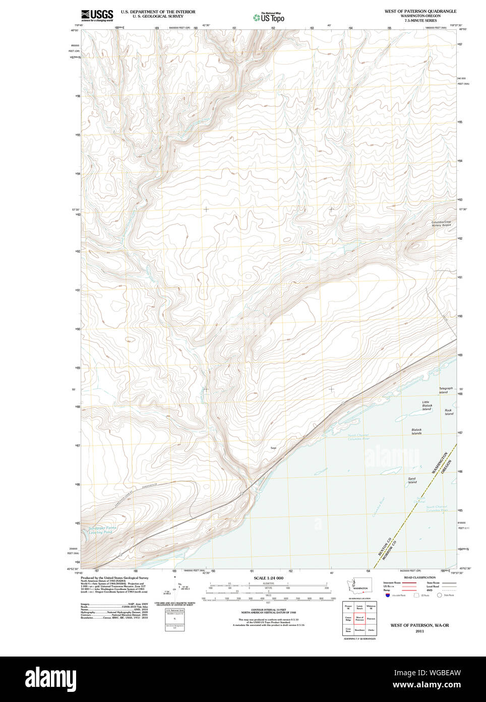 Paterson washington state map hi-res stock photography and images - Alamy
