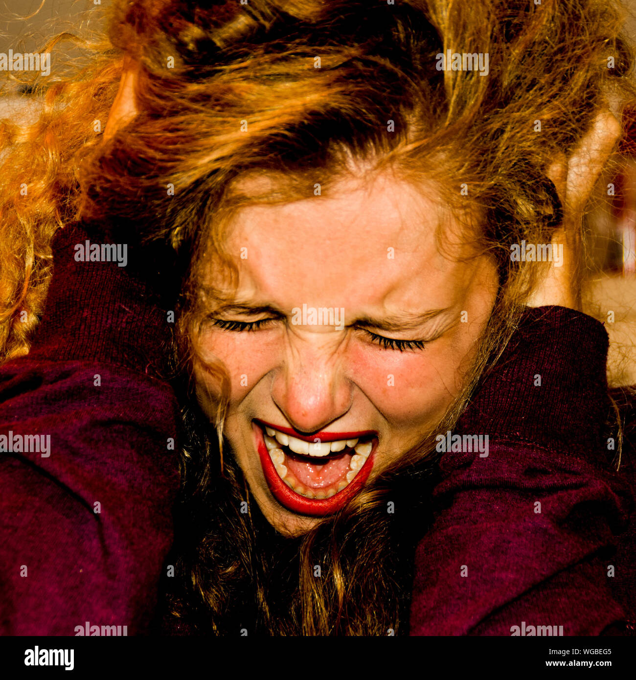 Close up open mouth scream hi-res stock photography and images - Alamy