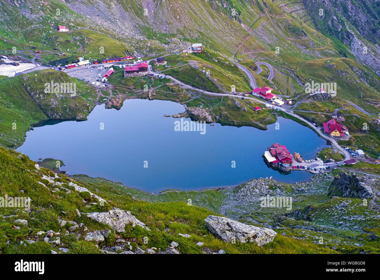 Balea Lake, most visited landmark in Romania Stock Photo - Alamy