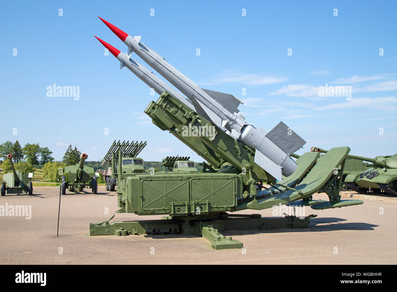 Soviet surface-to-air anti aircraft systems on the military exhibition ...