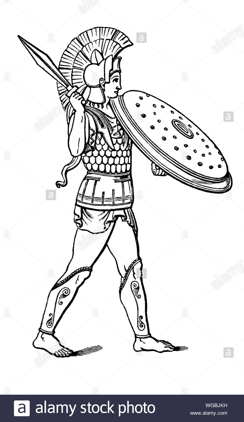 Roman soldier shield vintage print hi-res stock photography and images ...