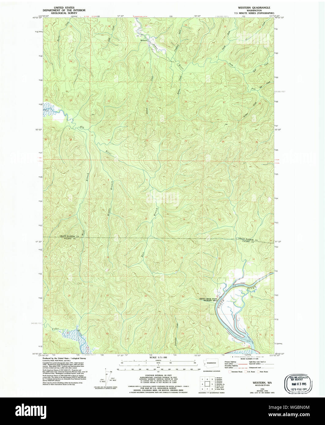 USGS Topo Map Washington State WA Western 244624 1956 24000 Restoration ...