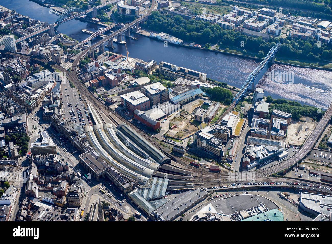 Aerial View Of Newcastle Upon Tyne High Resolution Stock Photography ...