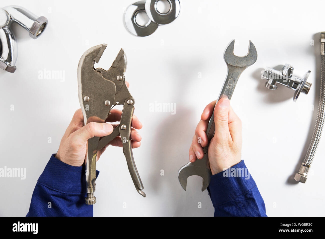 Man holding tools hi-res stock photography and images - Alamy